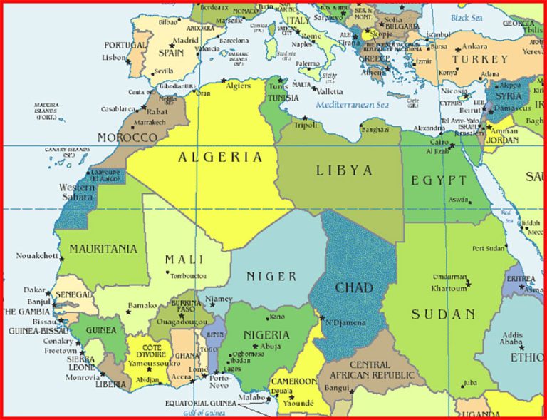 Peta Benua Afrika - Web Sejarah