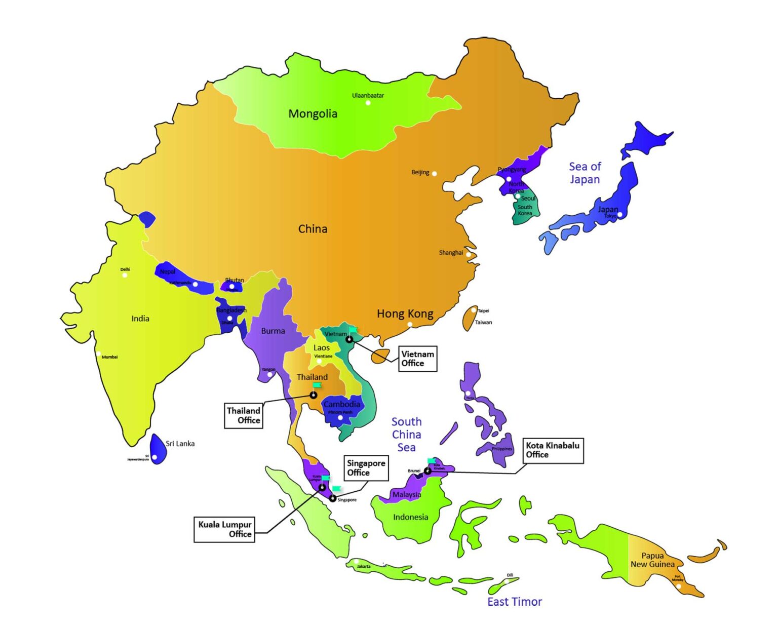 Peta Asia Timur: Letak Geografis, Negara, Dan Kondisi Alamnya - Web Sejarah