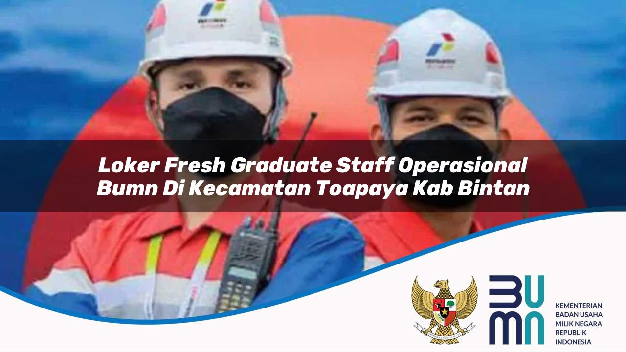 Loker Fresh Graduate Staff Operasional BUMN Di Kecamatan Toapaya, Kab ...